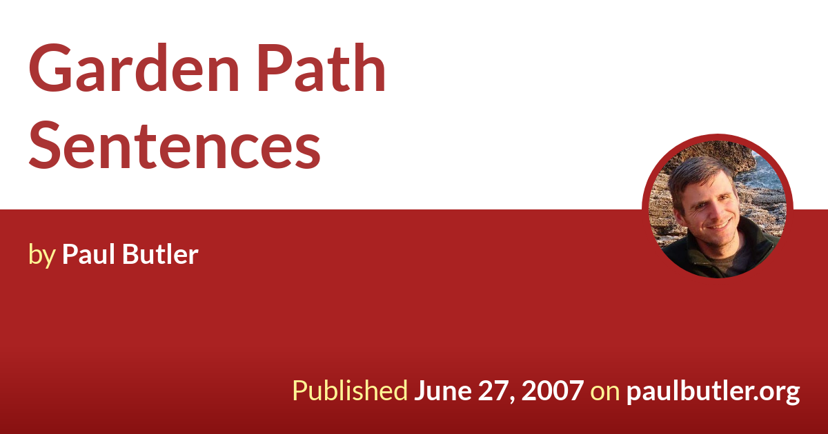 Garden Path Sentences Examples | Fasci Garden