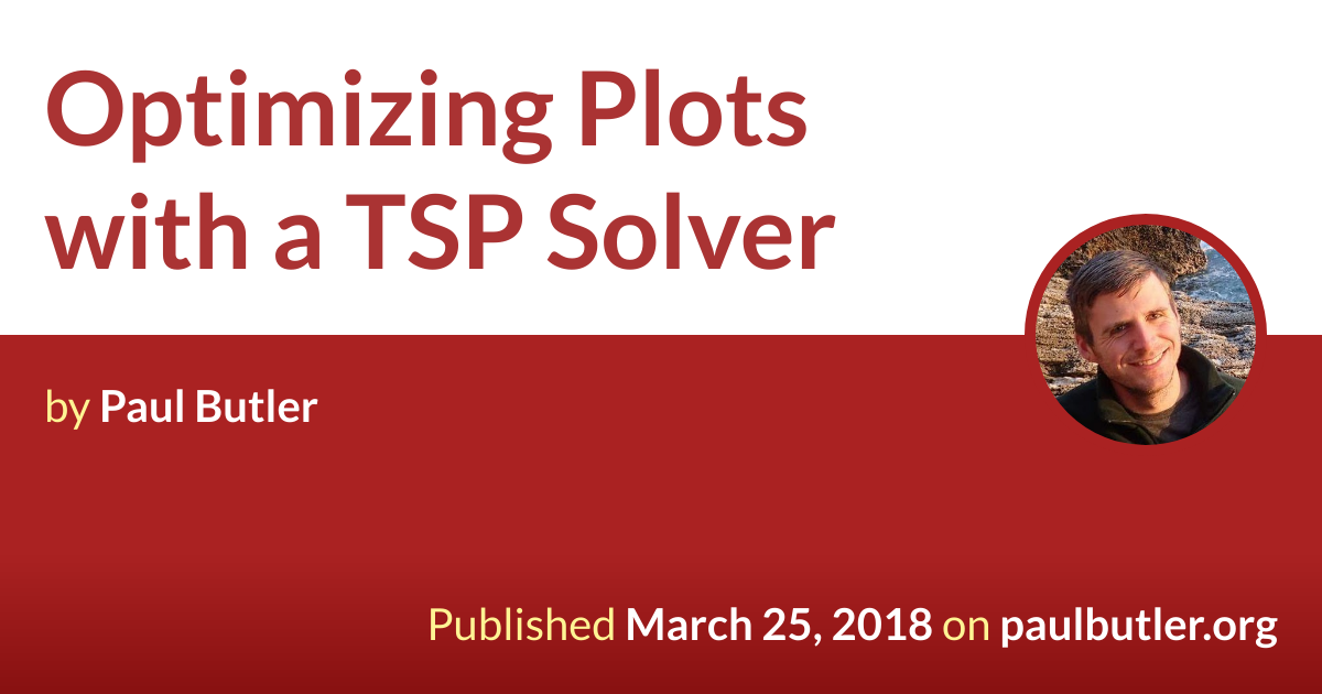 Paul Butler – Optimizing Plots with a TSP Solver