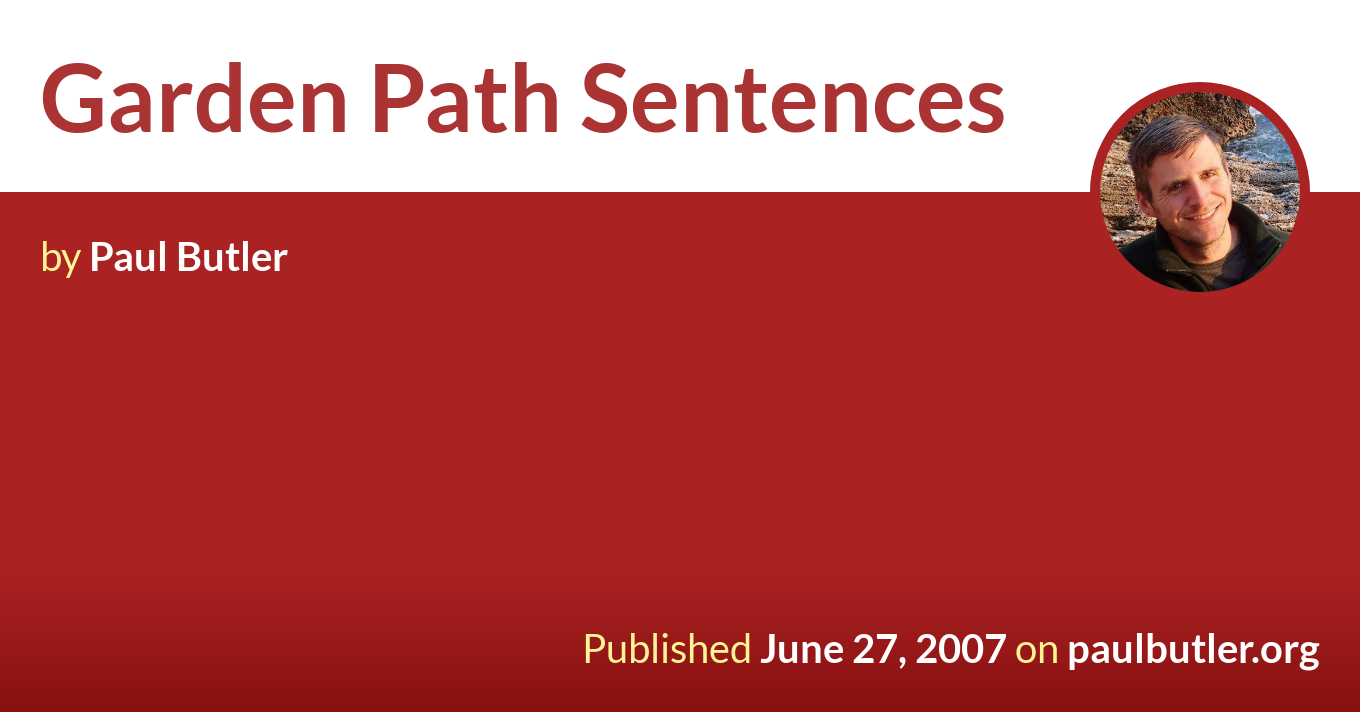 Garden Path Sentences Examples | Fasci Garden